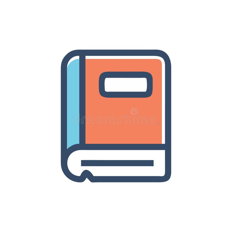 Closed Book Icon for Education Materials Stock Illustration ...