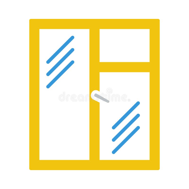 Icon of Closed Window Frame Stock Vector - Illustration of symbol, sign ...