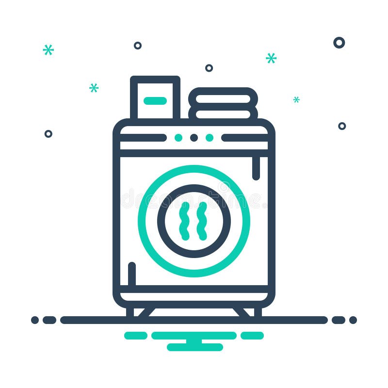 Mix Icon for Clothes Dryer, Clothes and Washing Machine Stock ...