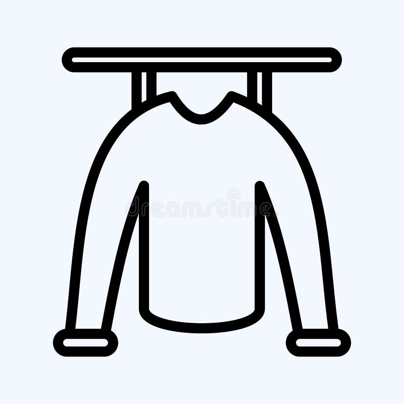 Icon Clothes. Suitable for Kids Symbol. Line Style. Simple Design ...