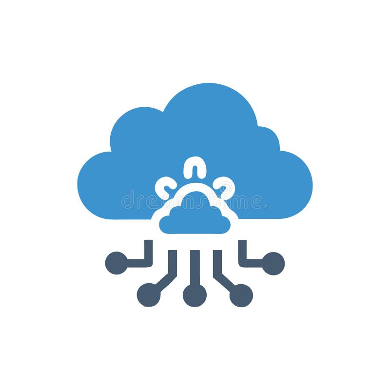 Icon of Cloud Computing for Business Efficiency Stock Image ...