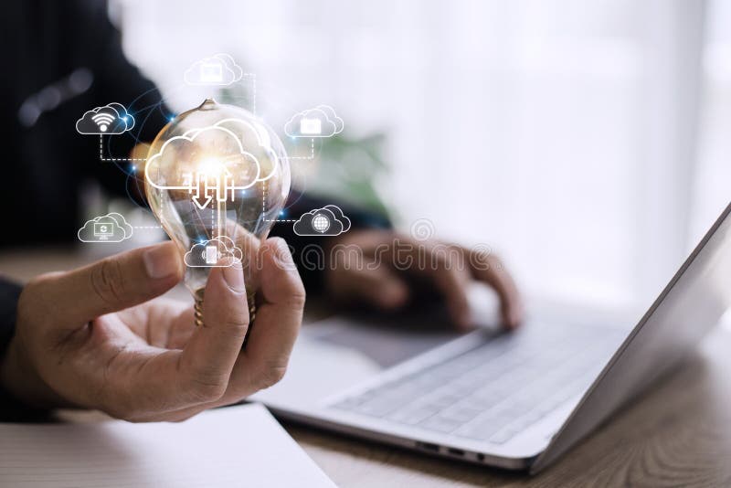 Icon Cloud Computing Network and Icon Connection Data Information ...