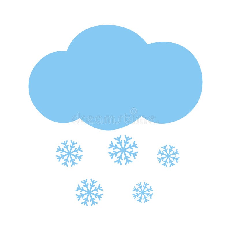 Icon cloud with snowflakes stock vector. Illustration of blue - 124290954