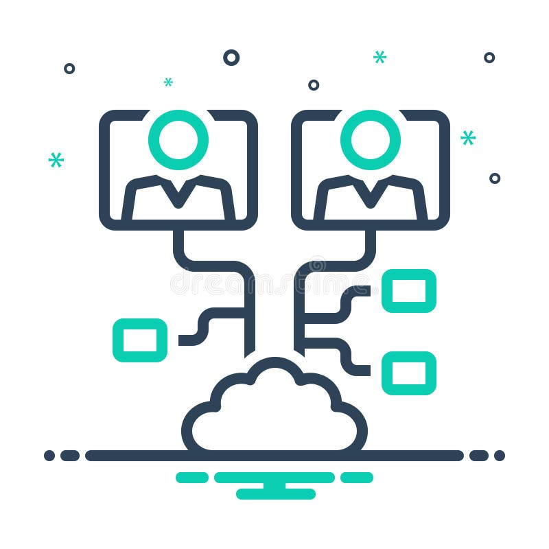 Mix Icon for Clusters, Group and Logic Stock Illustration ...