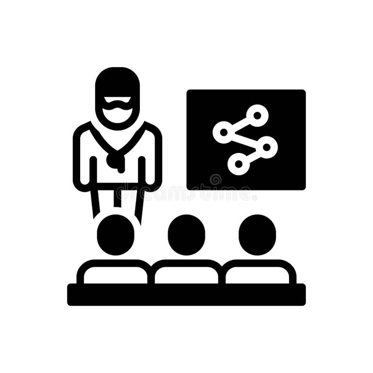 Black Solid Icon for Coaches, Teaching and Presentation Stock Vector ...