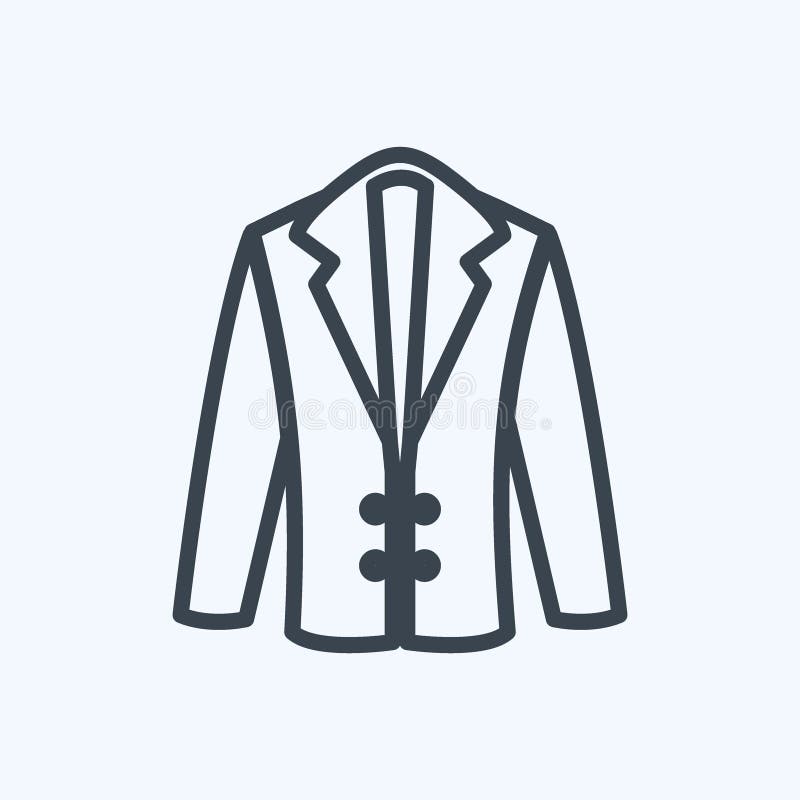 Icon Coat. Suitable for Men Accessories Symbol. Line Style. Simple ...