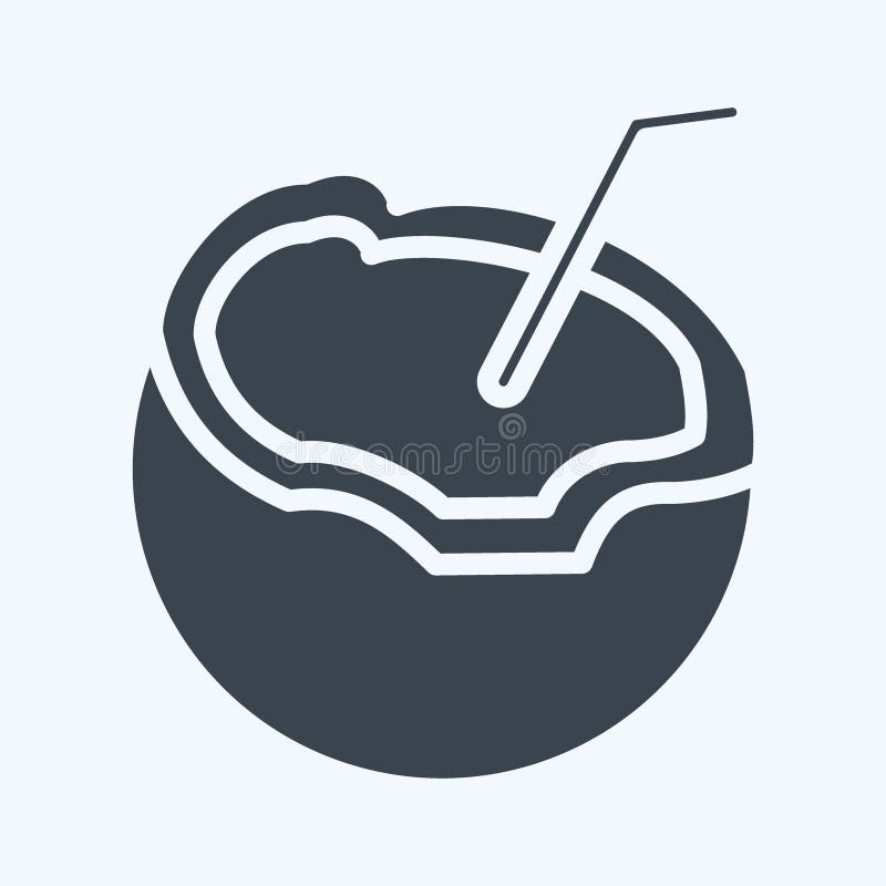 Icon Coconut. Suitable for Nuts Symbol. Glyph Style. Simple Design ...