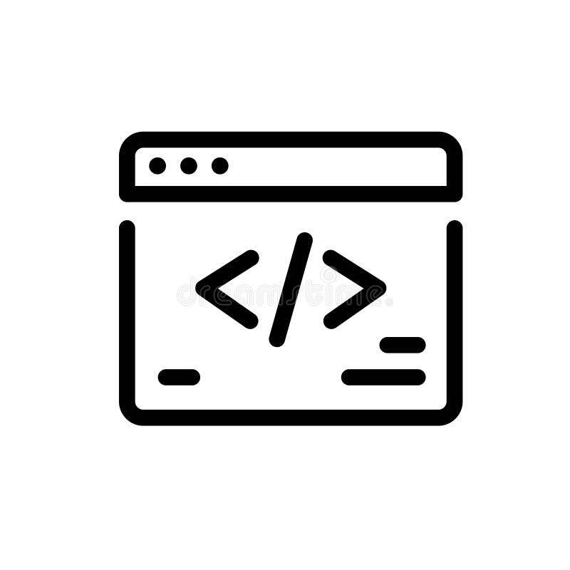 Icon of Coding, Programming. Site Layout. Vector Icons on a White ... Icon of Coding, Programming. Site Layout. Vector Icons on a White ...