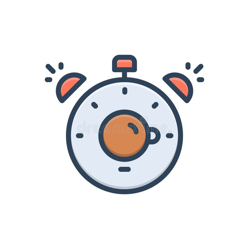 Color Illustration Icon for Coffee Break, Breaktime and Tea Stock ...