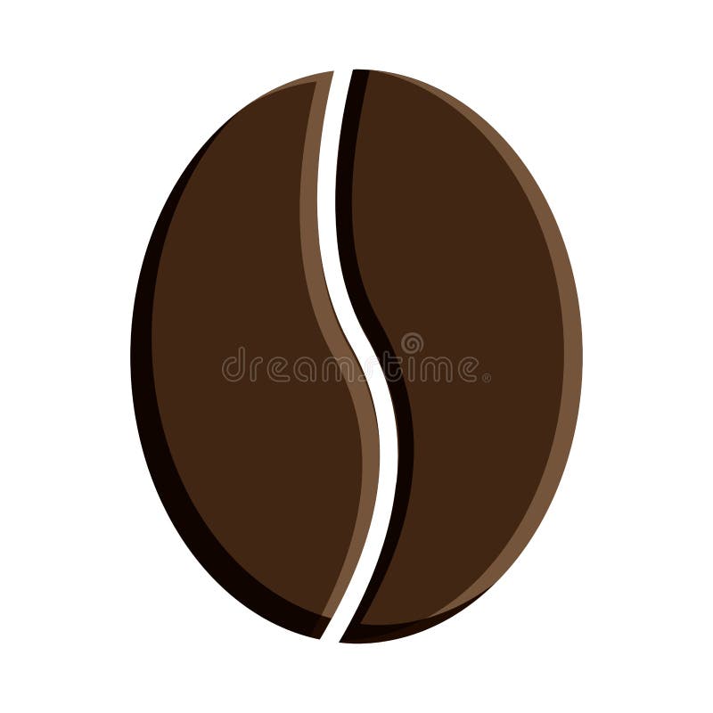 Icon of coffee brown bean stock illustration. Illustration of caffeine ...