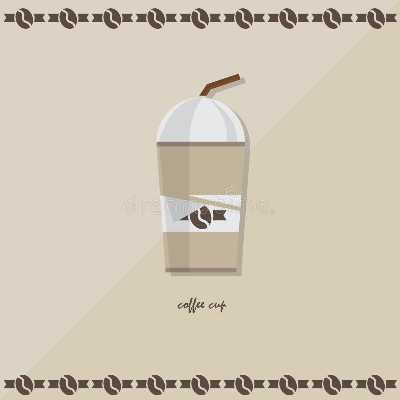 Icon coffee cup cold stock vector. Illustration of beverage - 81438890