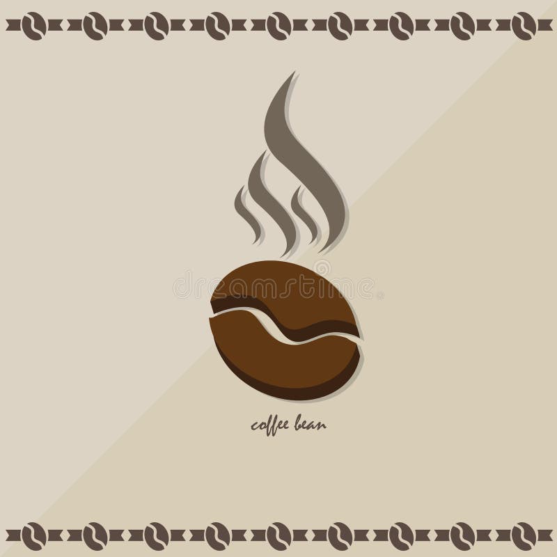 Icon coffee hot bean stock vector. Illustration of vector - 81435143