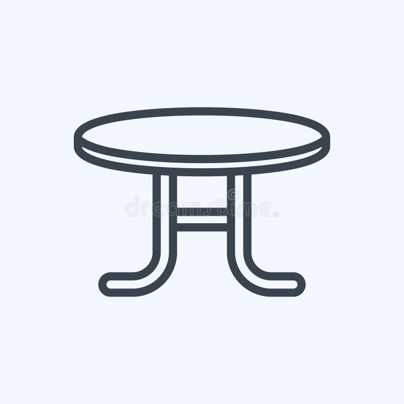 Icon Coffee Table. Suitable for Home Symbol. Line Style. Simple Design ...