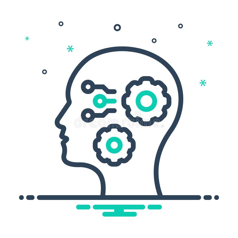 Mix Icon for Cognitive, Intelligence and Mind Stock Vector ...