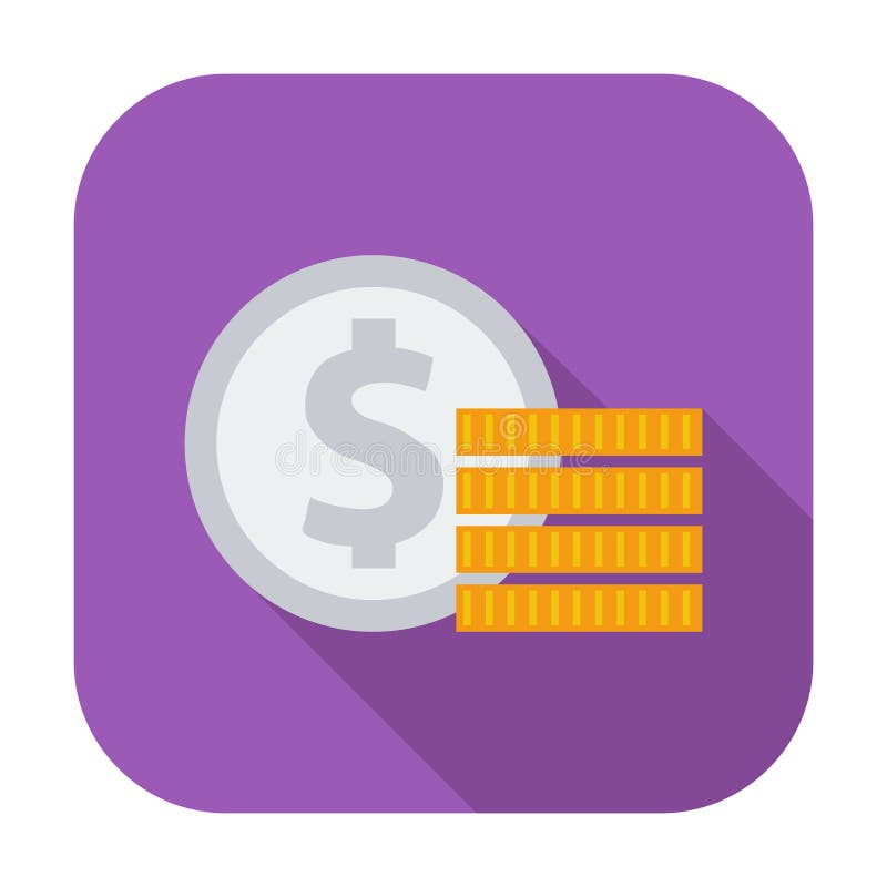 Icon coins. stock vector. Illustration of dollar, cash - 95522171