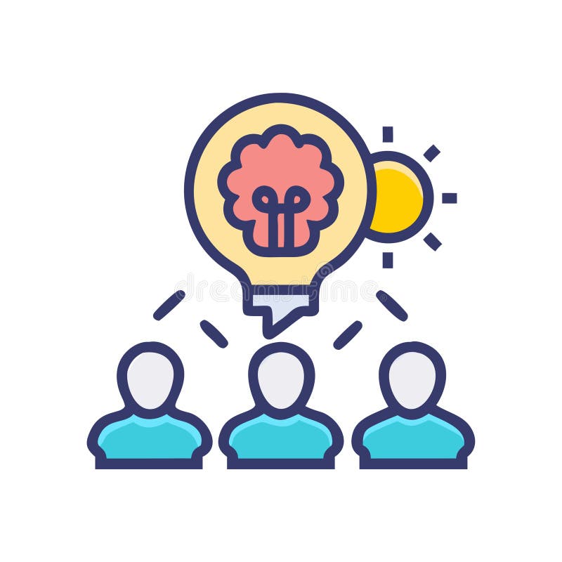Icon for Collaborative Thinking Stock Vector - Illustration of ...