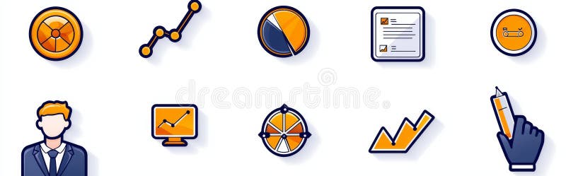 An Icon Collection of 24 Lines that Represent Many Aspects of Data ...