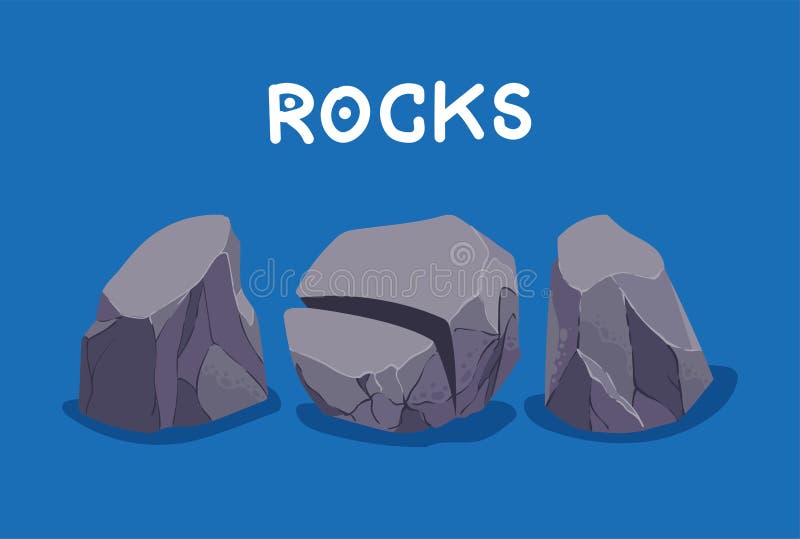 Icon collection rocks stock vector. Illustration of nature - 255880039