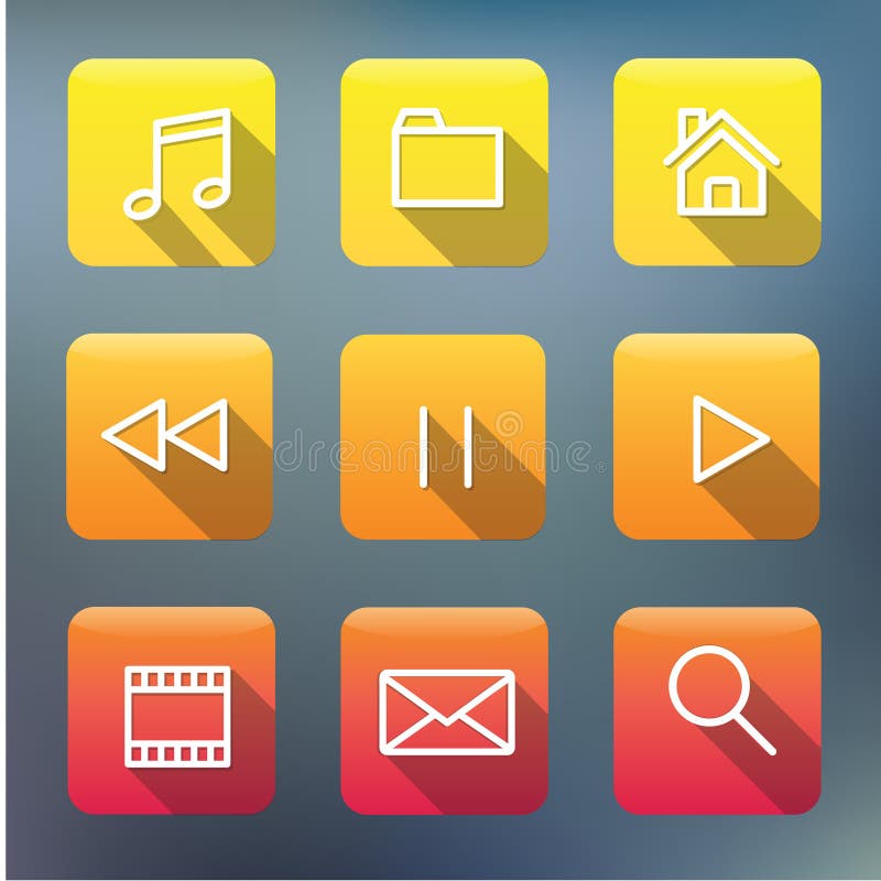 Icon Collection Vector Application Content Concept Stock Illustration ...