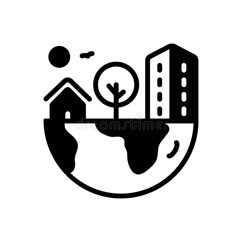 Black Solid Icon for Colony, Territory and Possession Stock Vector ...