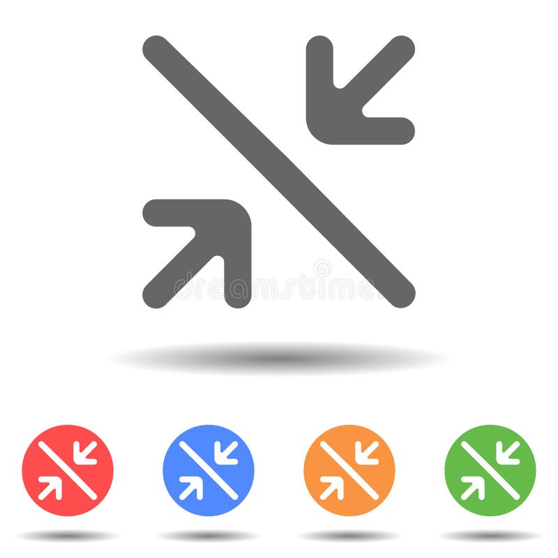 Arrow Inside and Out in Square Black Icon. Set Direction Pointer ...