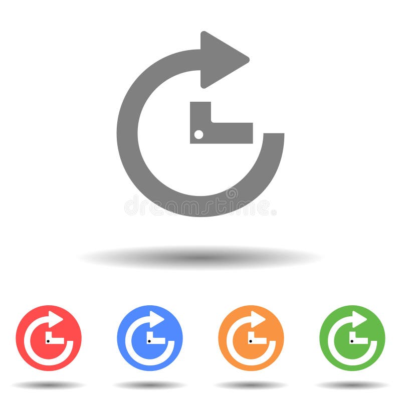 Arrow Time Extend stock illustration. Illustration of second - 128140280