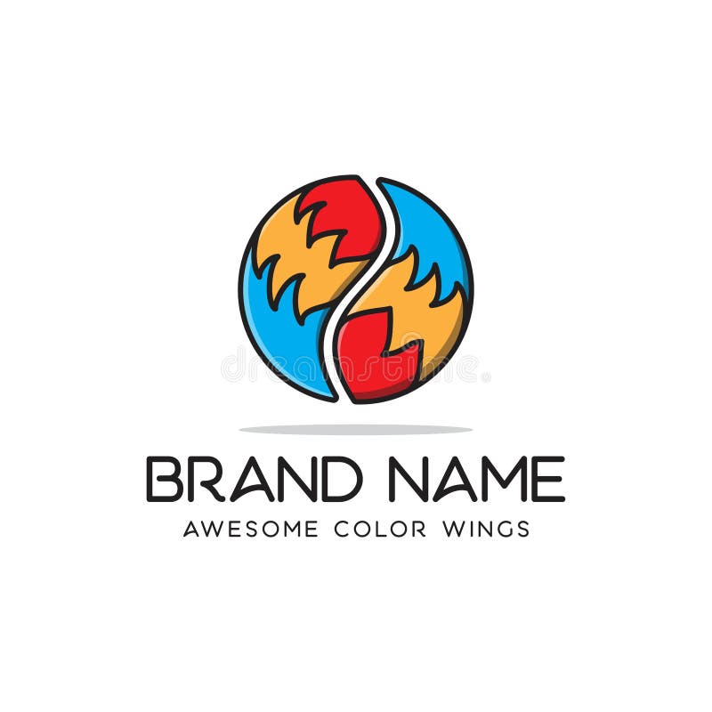 Icon Colorful Wing Logo Design, Parrot Logo, Modern,conceptual,idea ...
