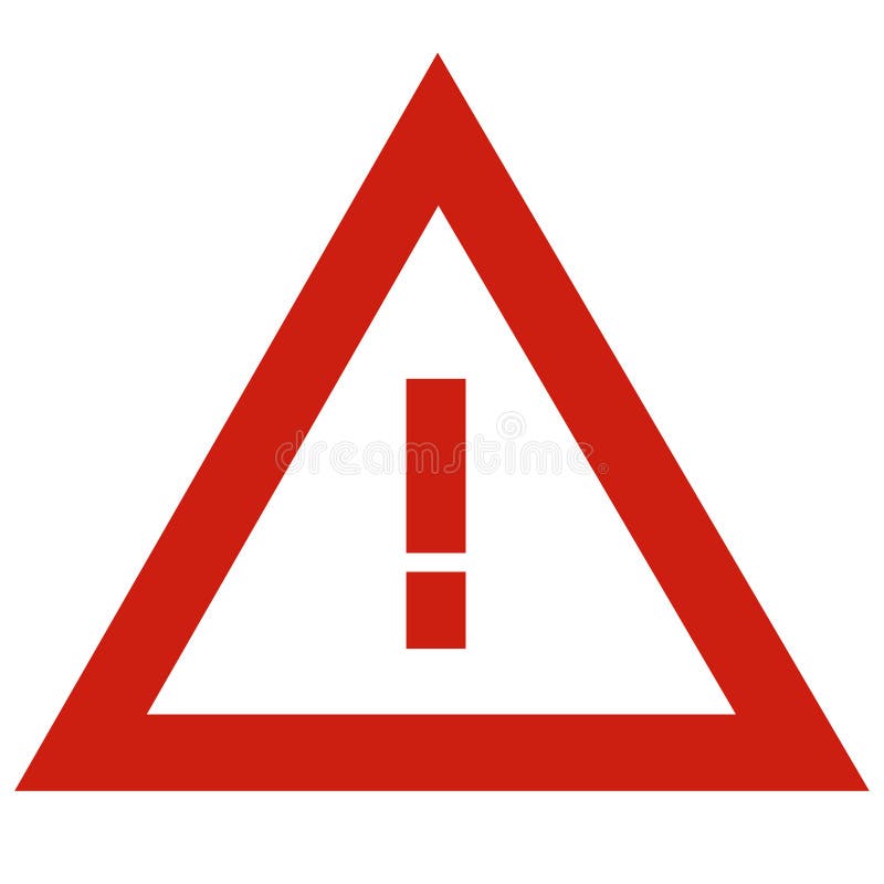 Icon Combination of Triangle and Red Exclamation Mark Stock Vector ...