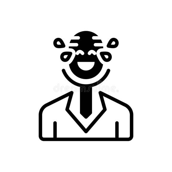 Black Solid Icon for Comedy, Comic and Laughs Stock Vector ...