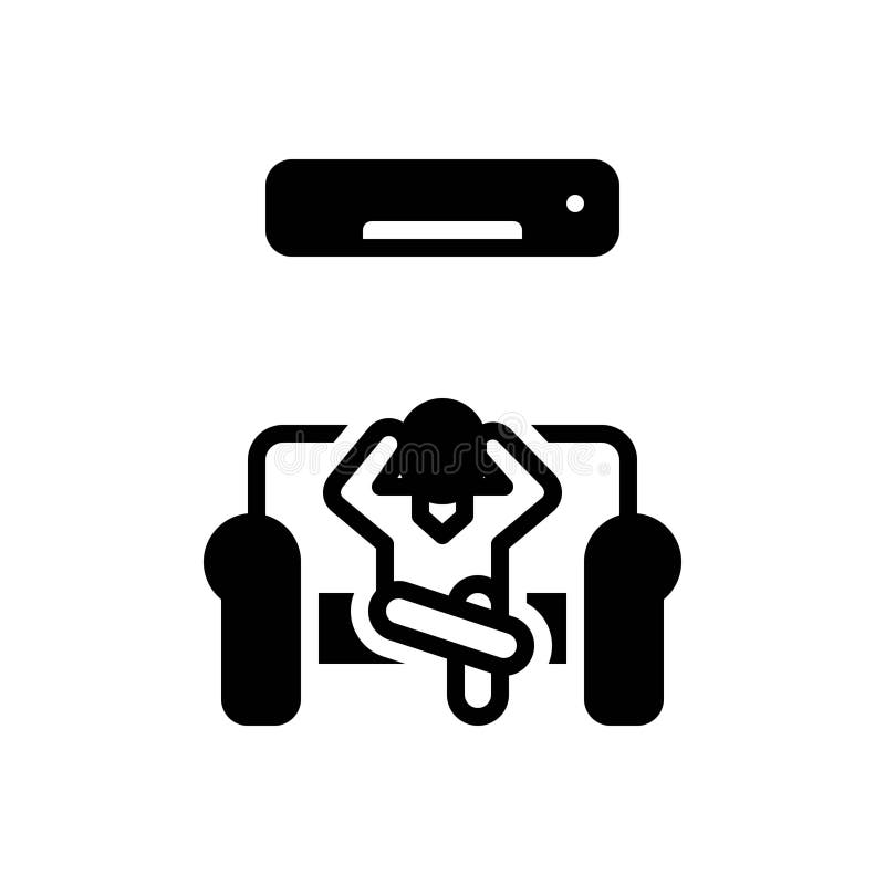 Black Solid Icon for Comfort, Rest and Cooling Stock Vector ...