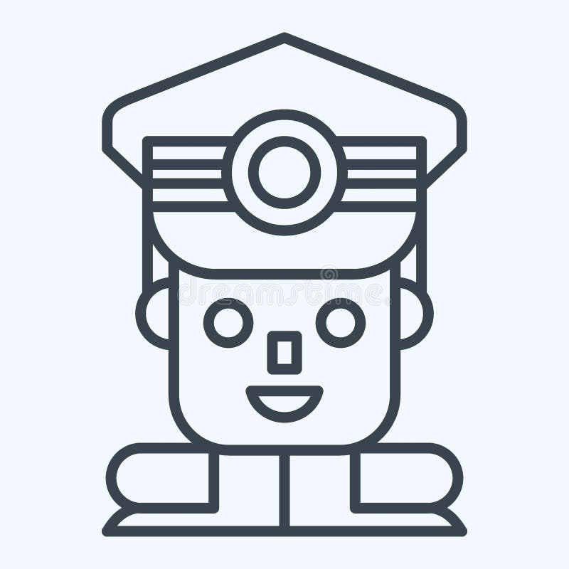 Icon Commandant. Related To Military Symbol. Line Style. Simple Design ...