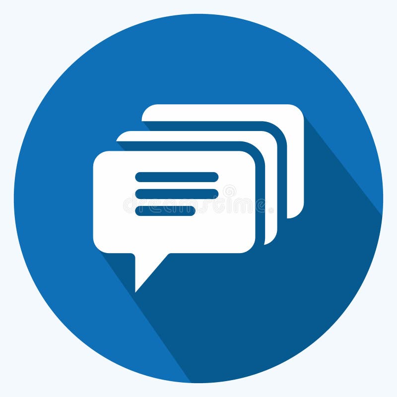 Icon Comments. Suitable for Feedback Symbol. Long Shadow Style. Simple ...