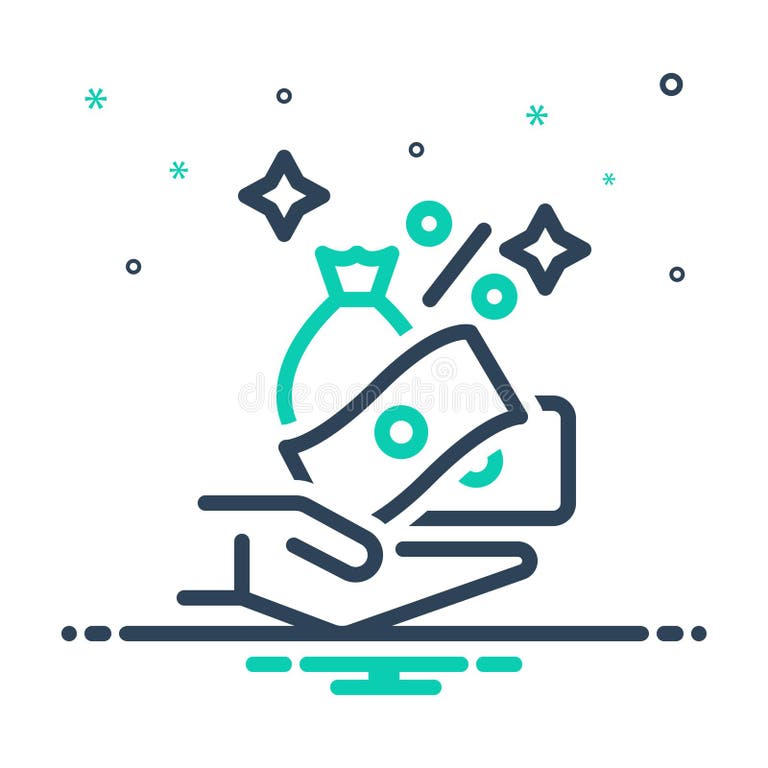 Mix Icon for Commission, Service Fee, Charge Stock Illustration ...