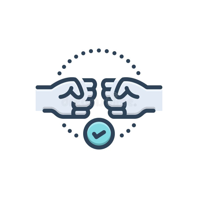 Color Illustration Icon for Commit, Commitment and Settlement Stock ...