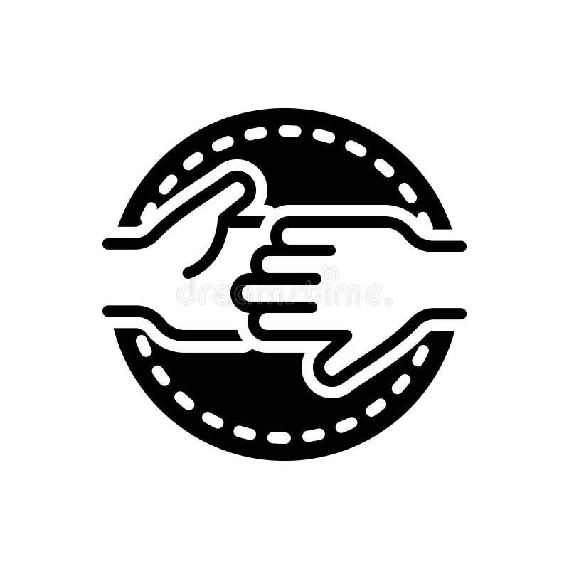 Black Solid Icon for Committed, Attached and Devoted Stock Vector ...