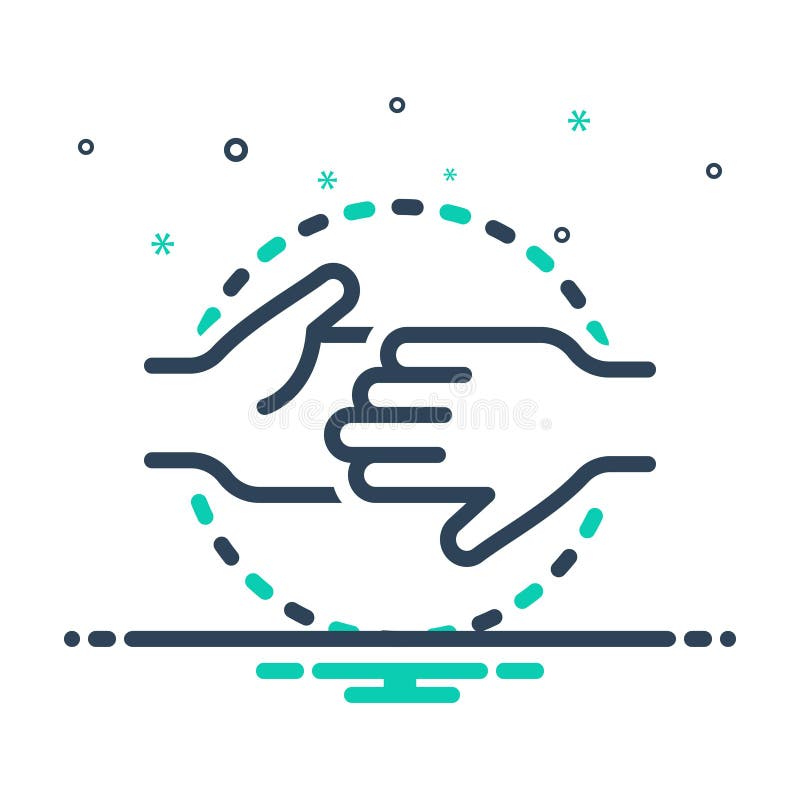 Mix Icon for Committed, Attached and Devoted Stock Vector ...