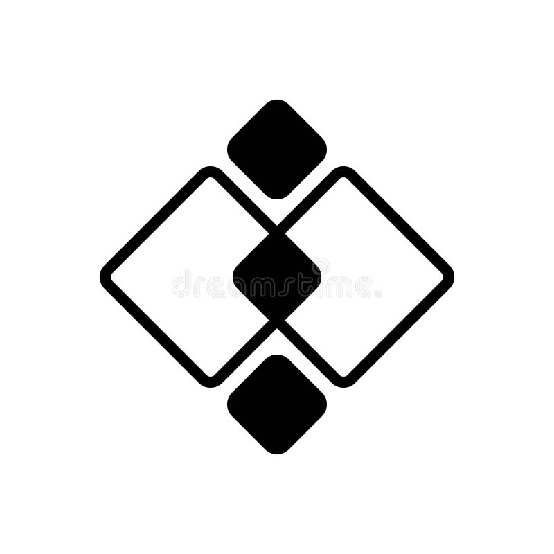 Black Solid Icon for Common, Shape and Ordinary Stock Illustration ...