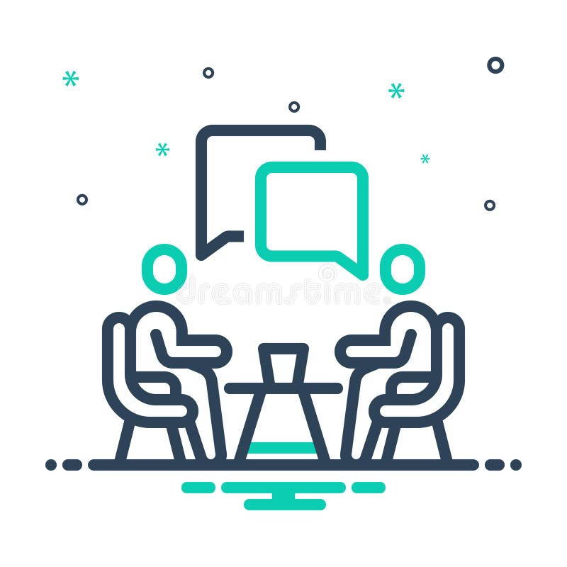 Mix Icon for Communication, Interrogation and Chat Stock Vector ...