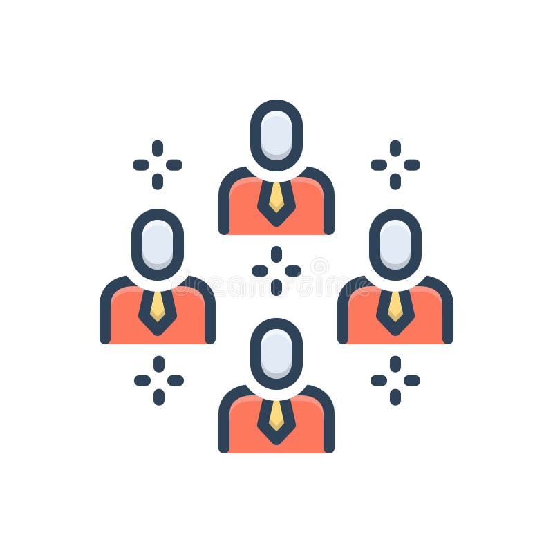 Color Illustration Icon for Community, Association and Section Stock ...