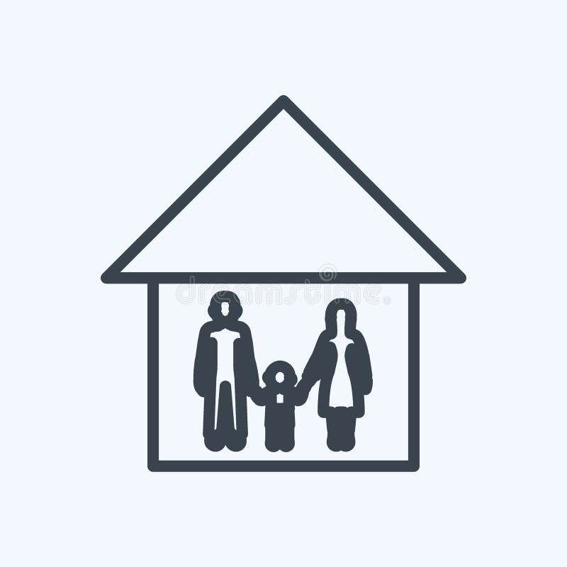 Icon Community Building. Suitable for Community Symbol. Line Style ...