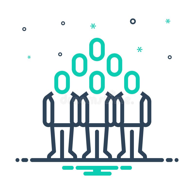 Mix Icon for Community, Team and Human Stock Vector - Illustration of ...