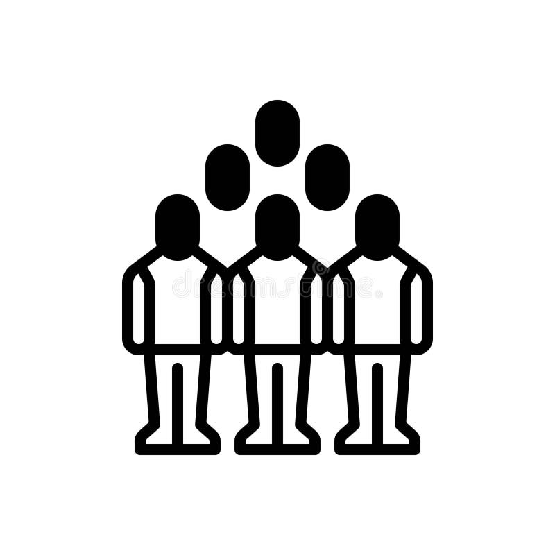 Black Solid Icon for Community, Team and Human Stock Vector ...