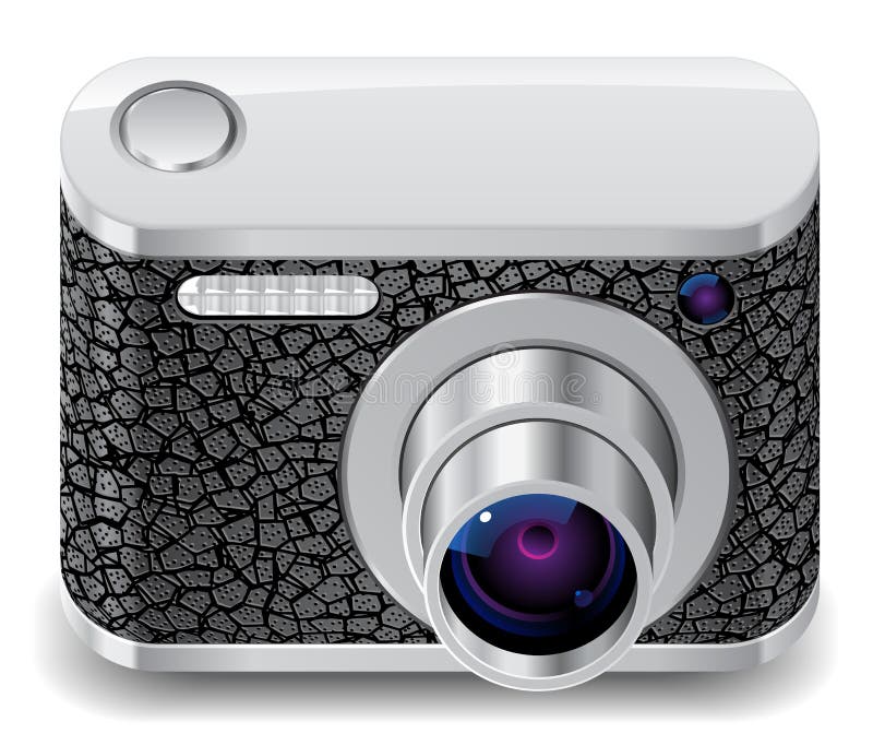 Icon for Compact Photo Camera Stock Vector - Illustration of metallic ...