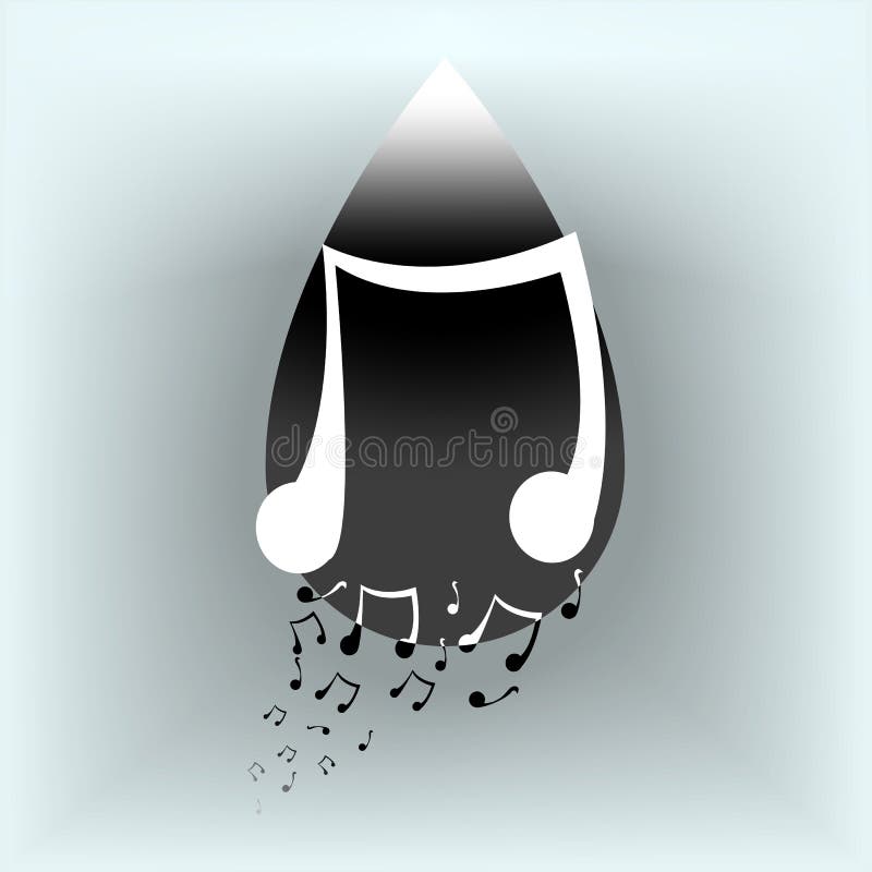 A drop of music stock vector. Illustration of negation - 101488667
