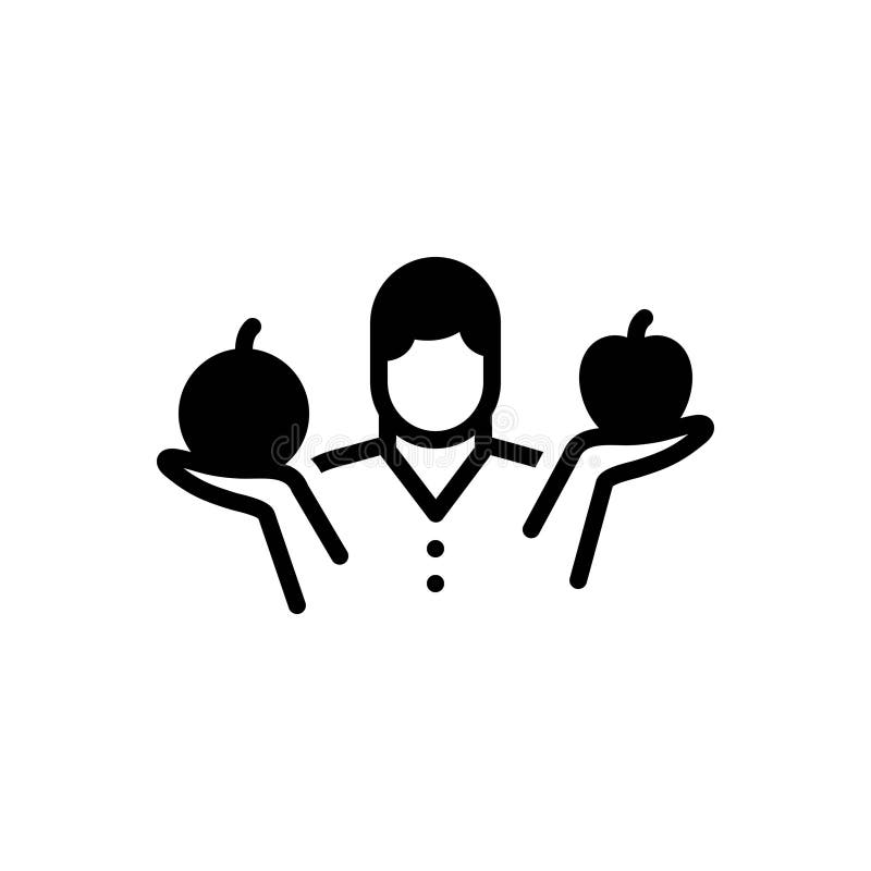 Black Solid Icon for Comparing, Comparison and Contrast Stock Vector ...