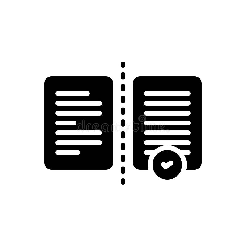 Black Solid Icon for Comparison, Contrast and Compare Stock Vector ...