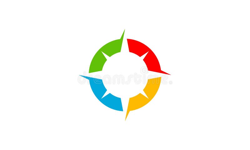 Compass Logo Design, Colorful Logo, Circle Design. Stock Vector ...