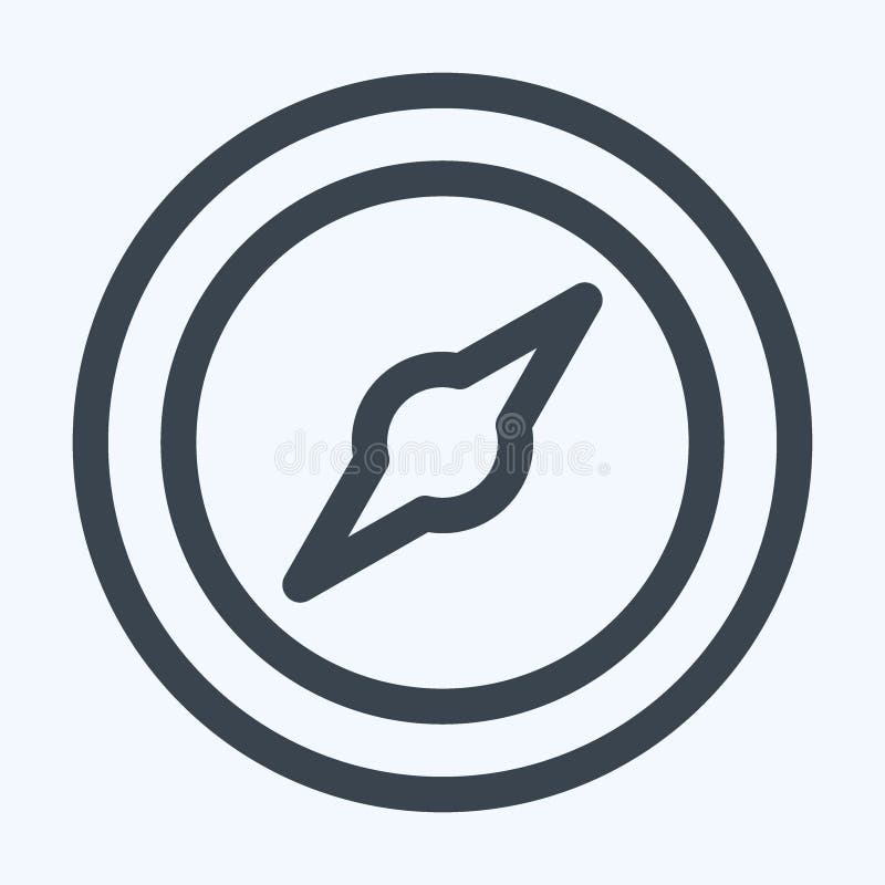 Icon Compass 3 - Line Style Stock Vector - Illustration of adventure ...