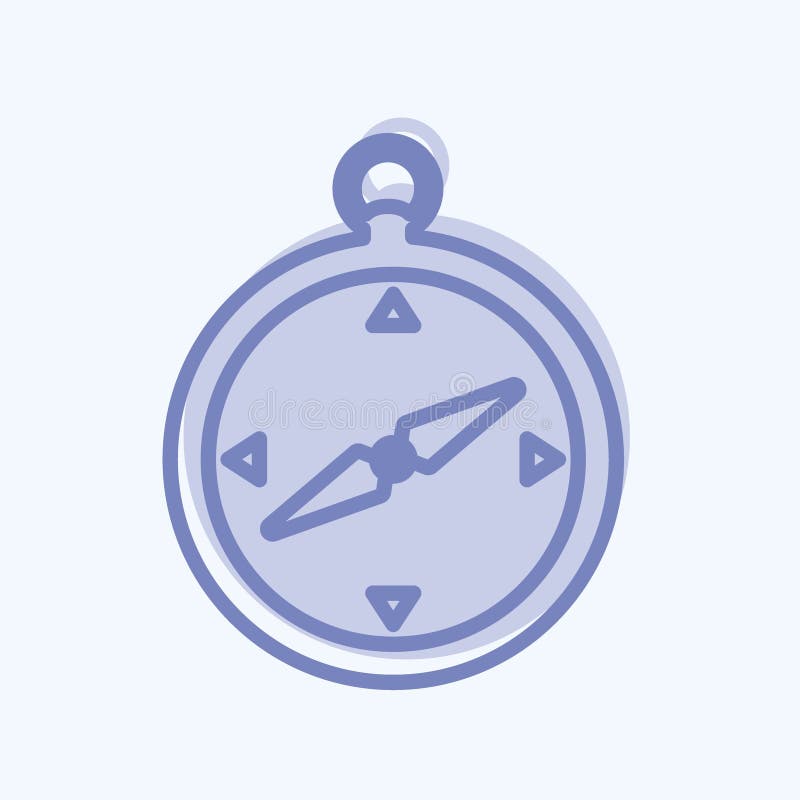 Icon Compass. Suitable for Sea Symbol. Two Tone Style. Simple Design ...