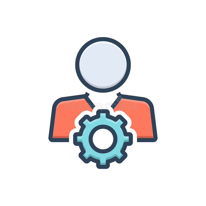 Color Illustration Icon for Competent, Capable and Adequate Stock ...